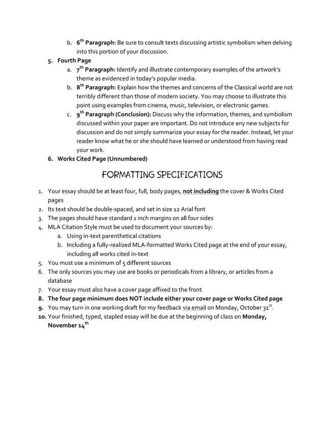 Hum2310 fa2016 research project instructions mla guide | PDF