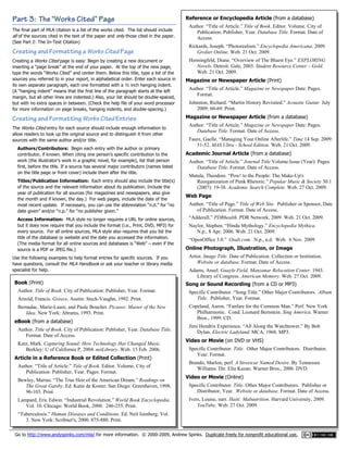 Hum2310 fa2016 research project instructions mla guide | PDF