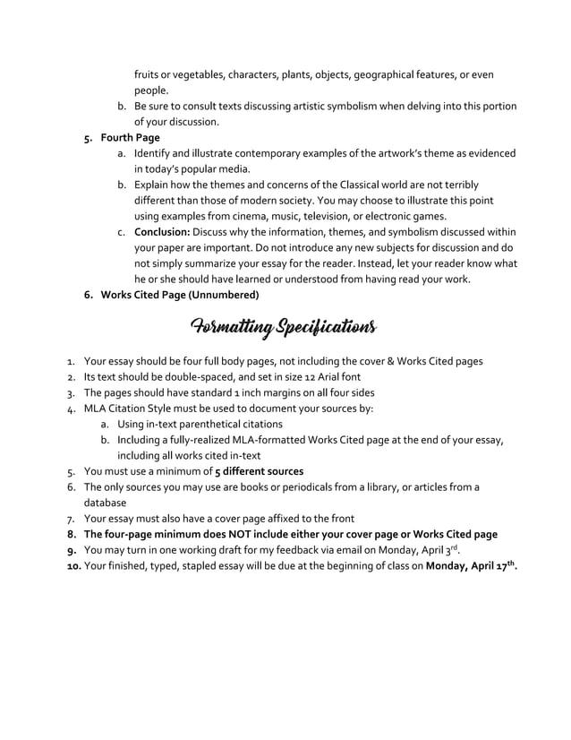 Hum2310 sp2017 research project assignment | PDF