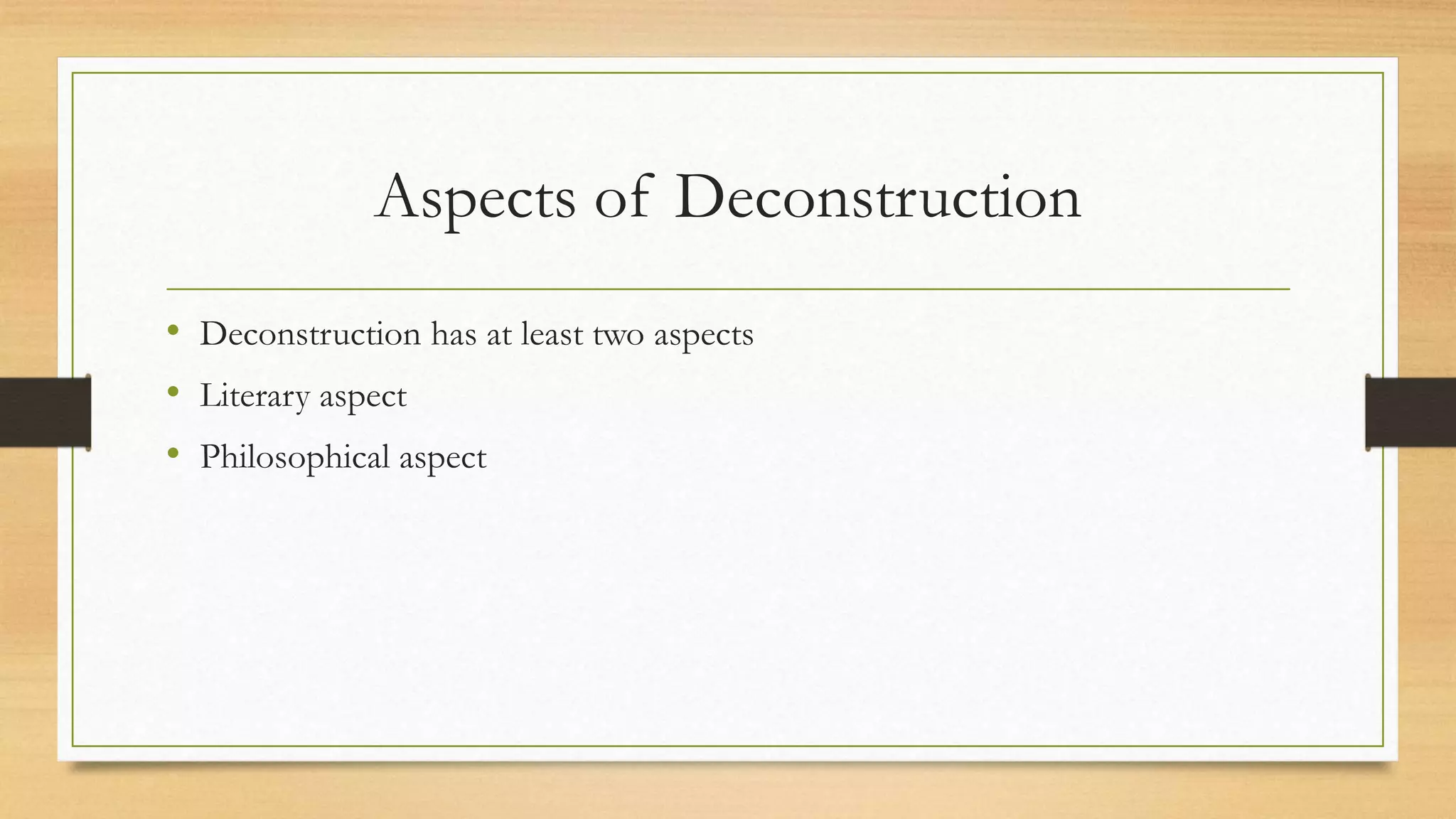 theory of deconstruction | PPTX