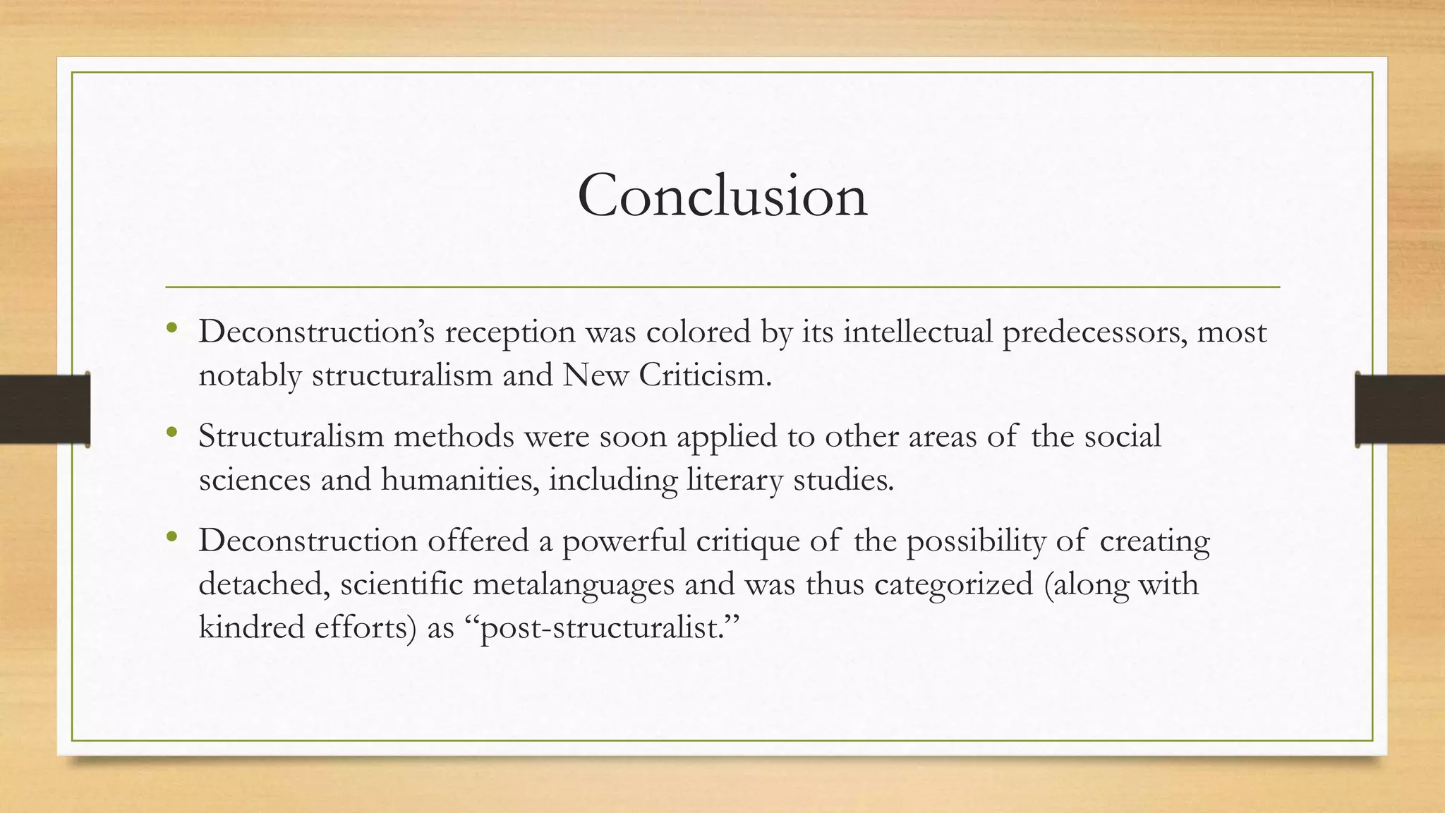 theory of deconstruction | PPTX