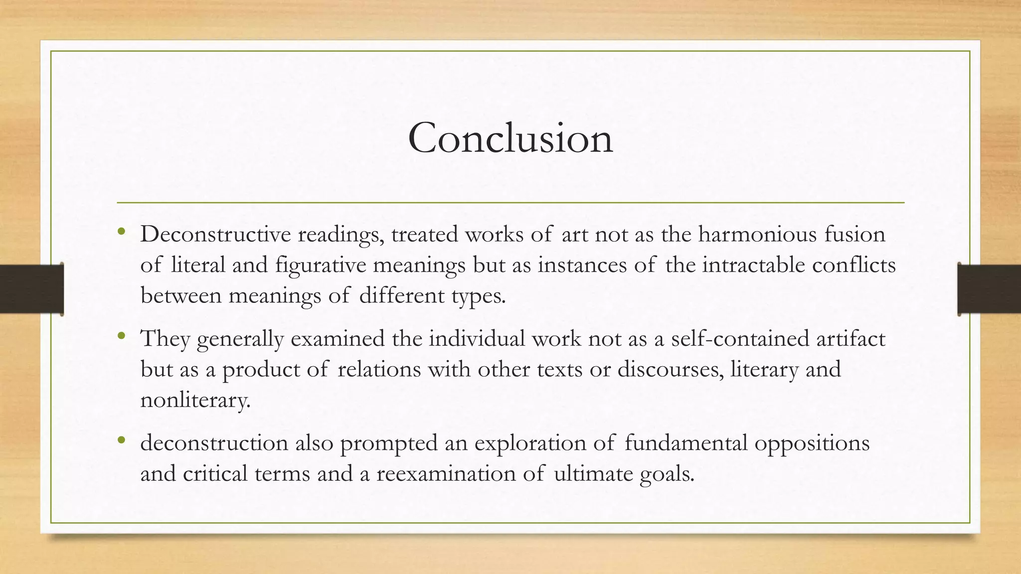 theory of deconstruction | PPTX