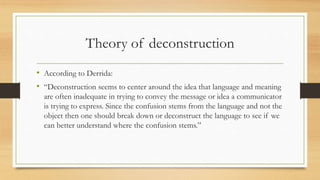 theory of deconstruction | PPTX