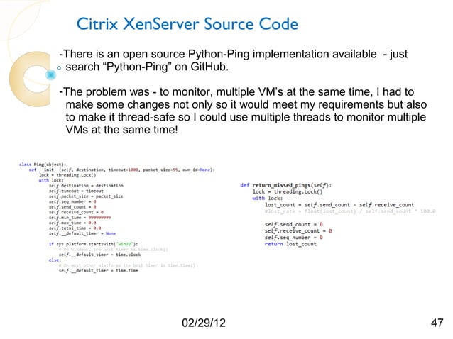 XenServer, Hyper-V, and ESXi - Architecture, API, and Coding | PPT
