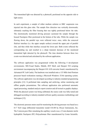 Human erythrocyte filterability at low driving pressure version 7.1 | PDF