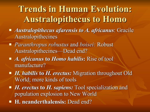 Human Biological and Cultural Evolution. | PPT