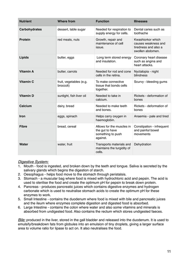 Human biology-edexcel-igcse | PDF