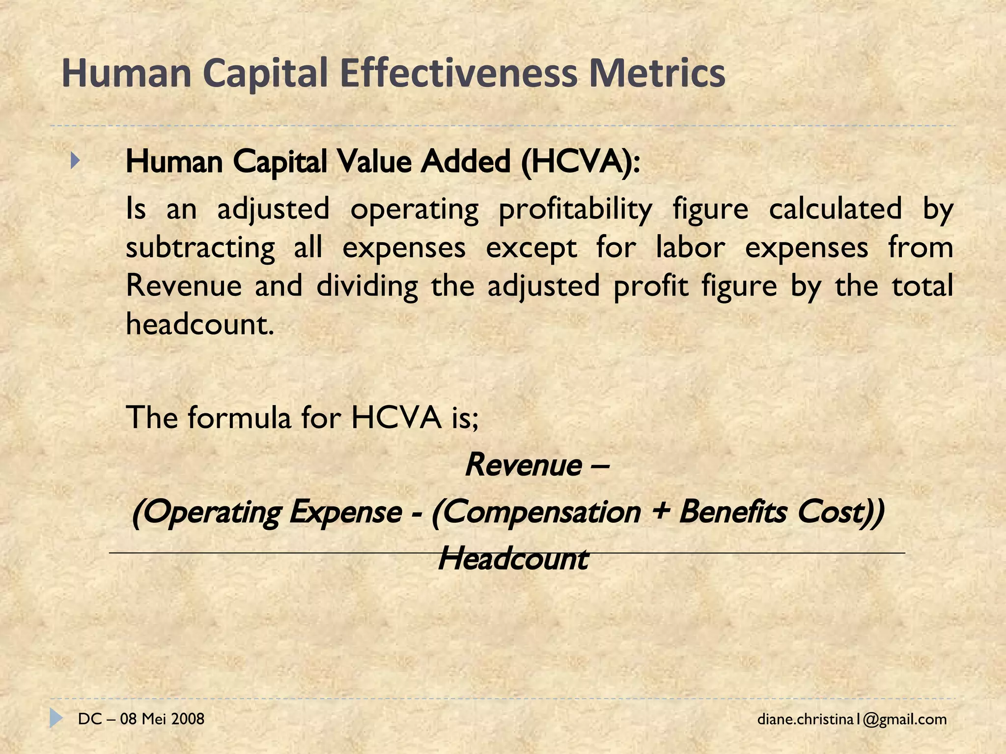 Human Capital Measurement | PPT