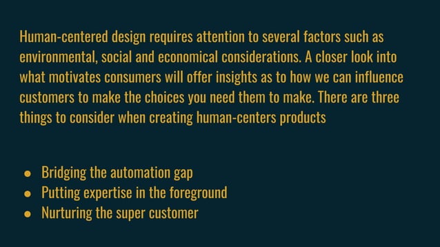 Human centered product design in action | PPT