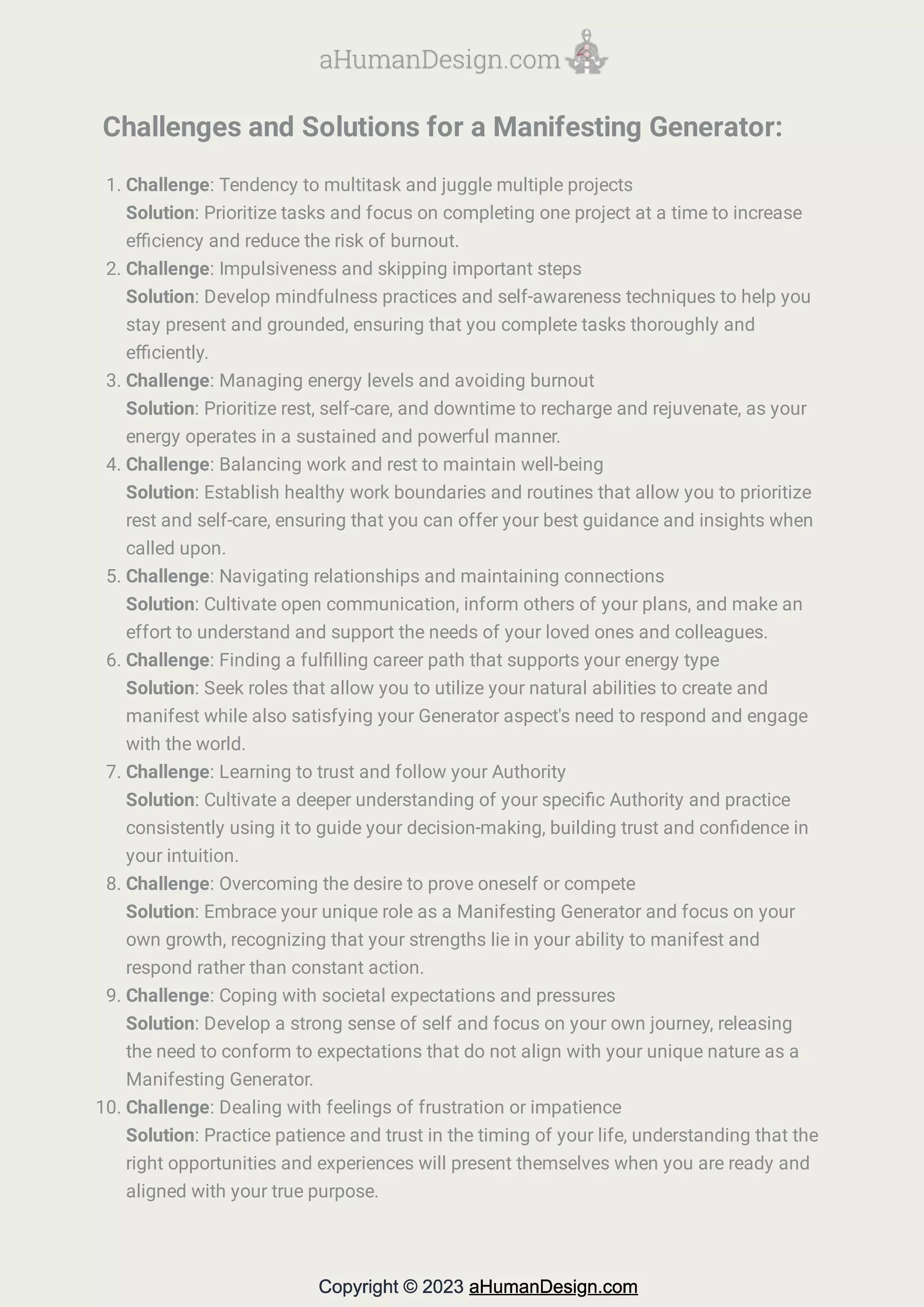 Human Design Blueprint | PDF