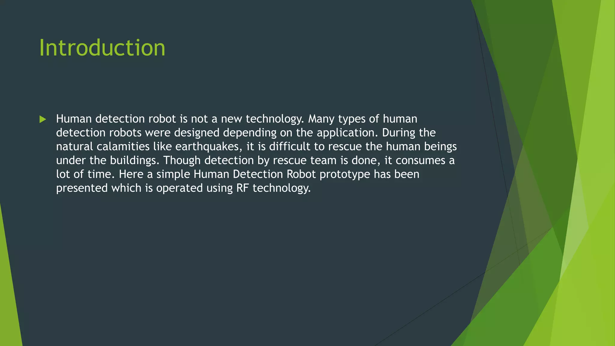 Human Detection Robot Pptx Robotics Technology And Computing 8094