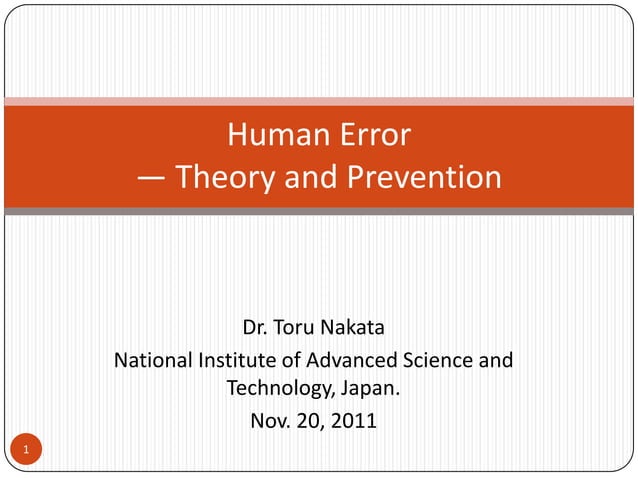 Human Error Prevention | PPTX