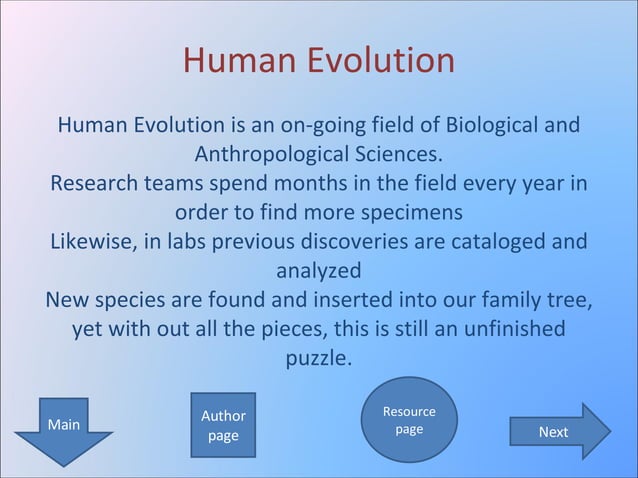 Human Evolution Interactive Powerpoint Presentation | PPT
