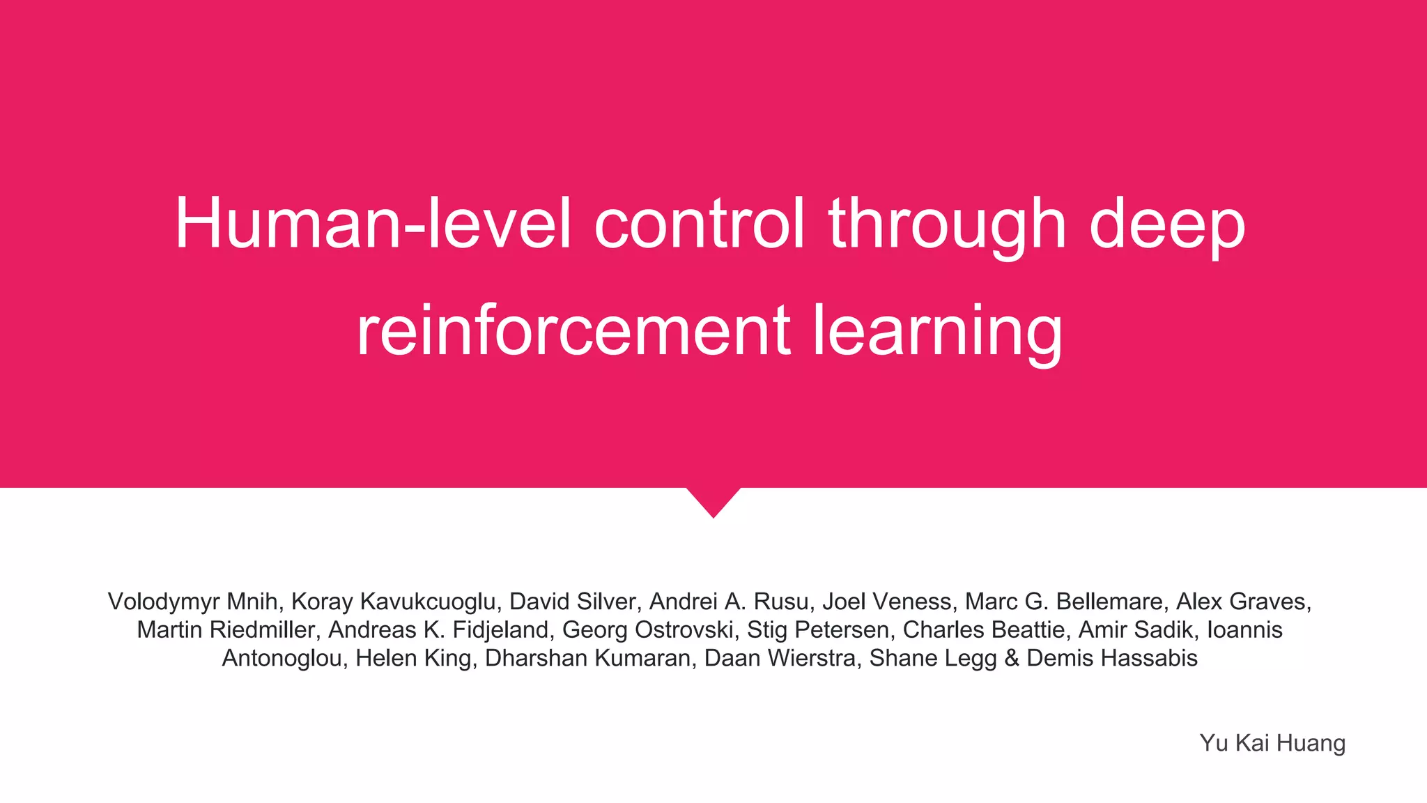 Human-level control through deep reinforcement learning | PDF