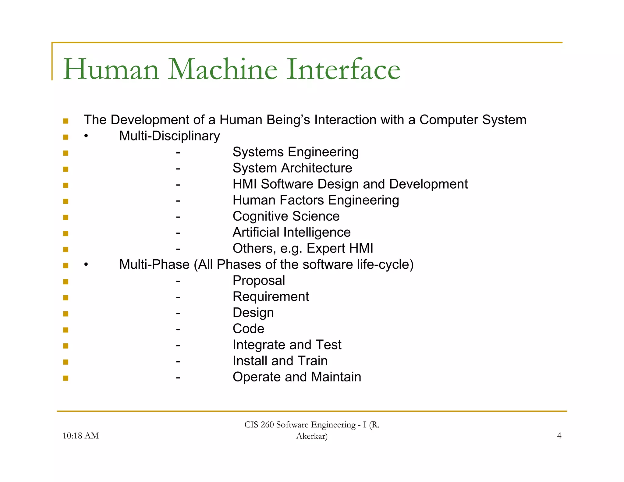 Human machine interface | PDF