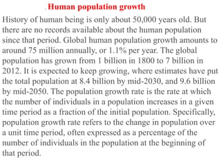 Human-population Class 12 Zoology syllabus | PPTX