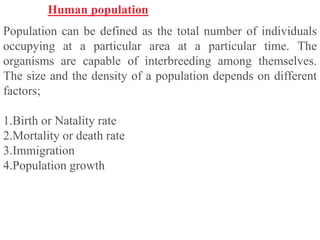 Human-population Class 12 Zoology syllabus | PPT