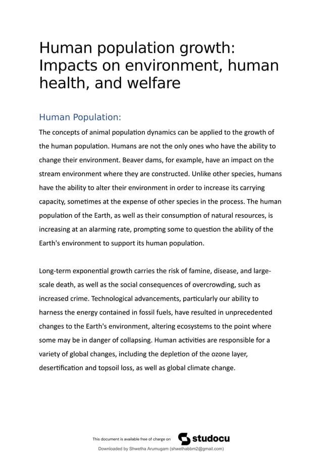 human-population-growth-impacts-on-environment-human-health-and-welfare ...