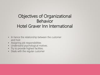 Human Resource Management Observation in Hotel Graver International | PPTX