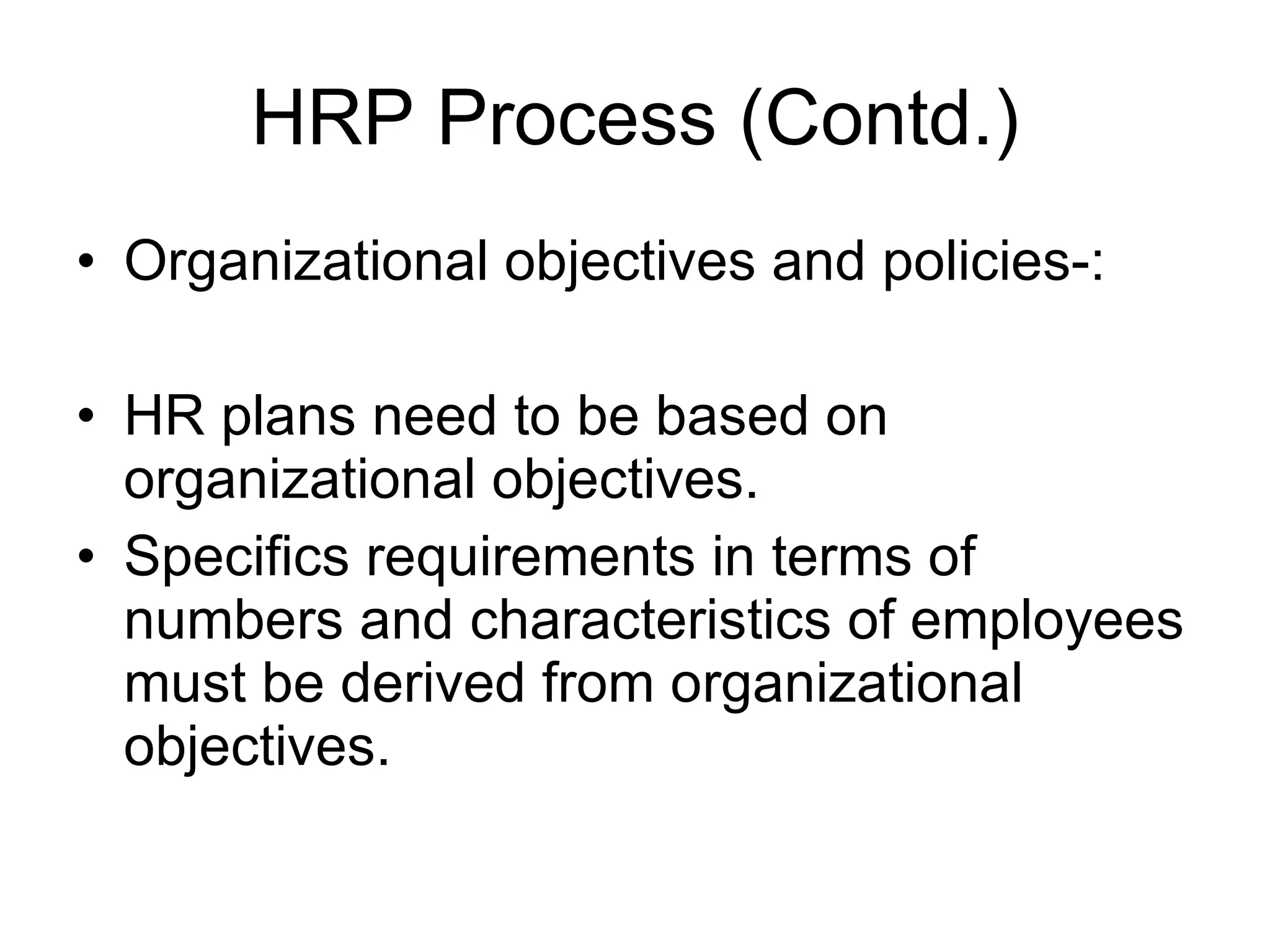 Human Resource Planning – Concept And Need. Factors Affecting Hrp, Hrp ...