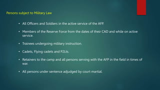 Human-Rights-Military-Justice.pptx | Law