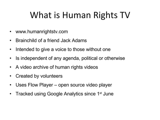 Human Rights TV Case Study | PPT