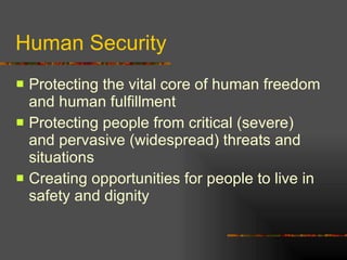 Human Security Approach | PPT