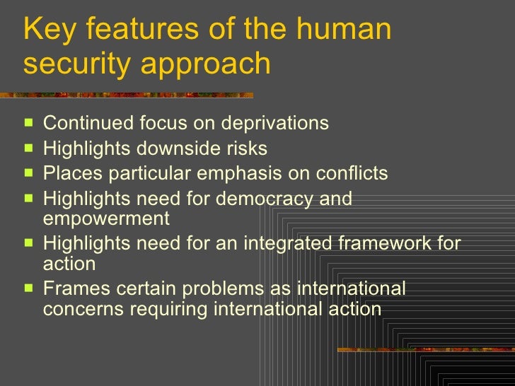Human Security Approach