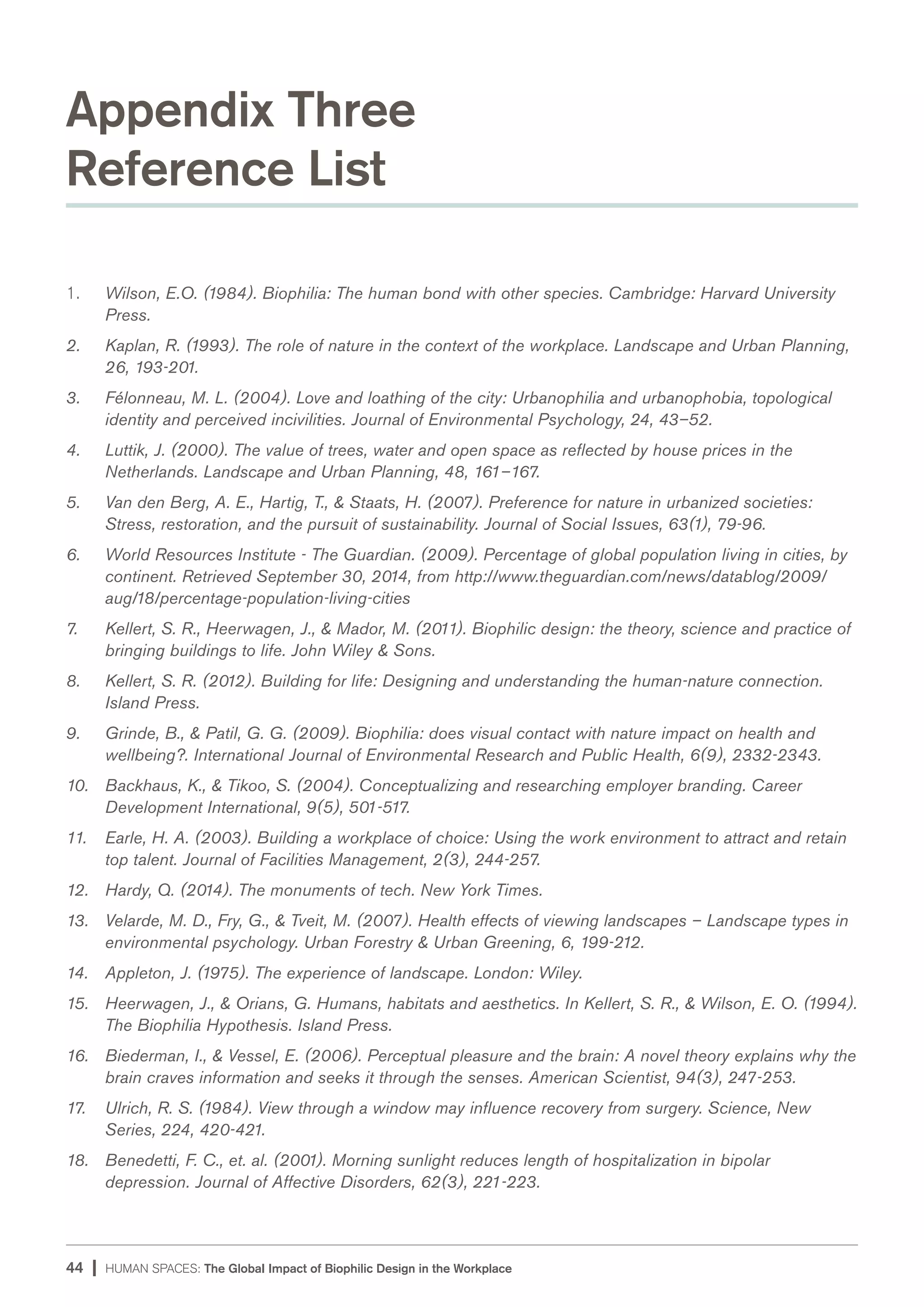 The Global Impact of Biophilic Design in the Workplace | PDF