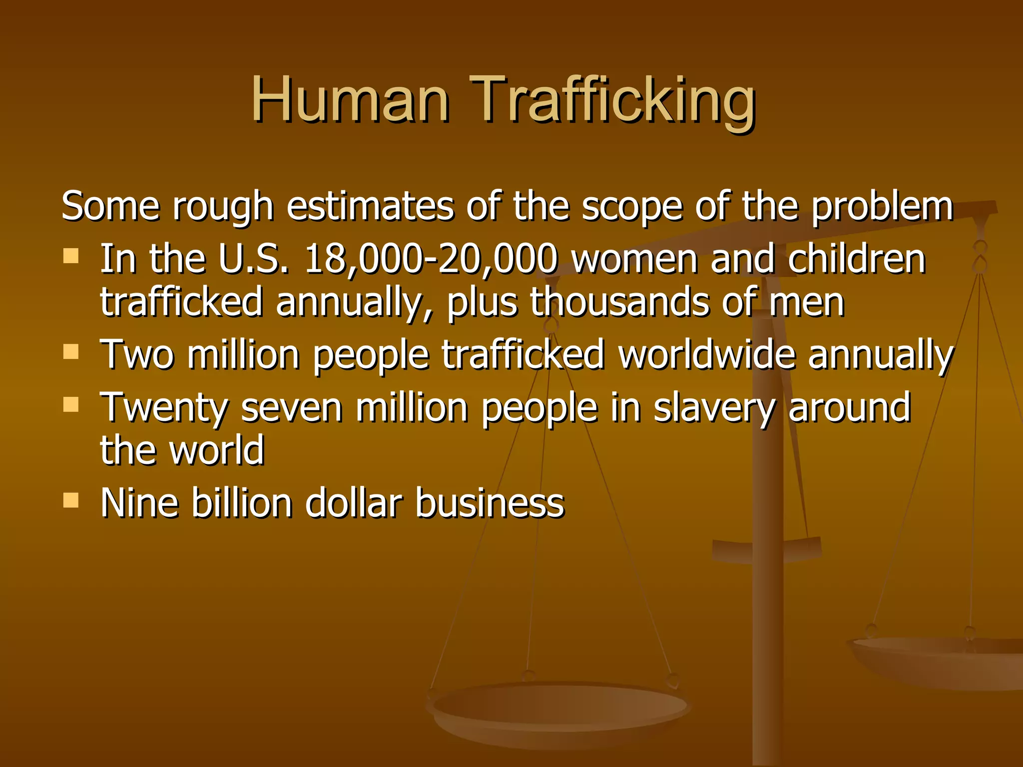 Human Trafficking Modern Day Slavery Ppt