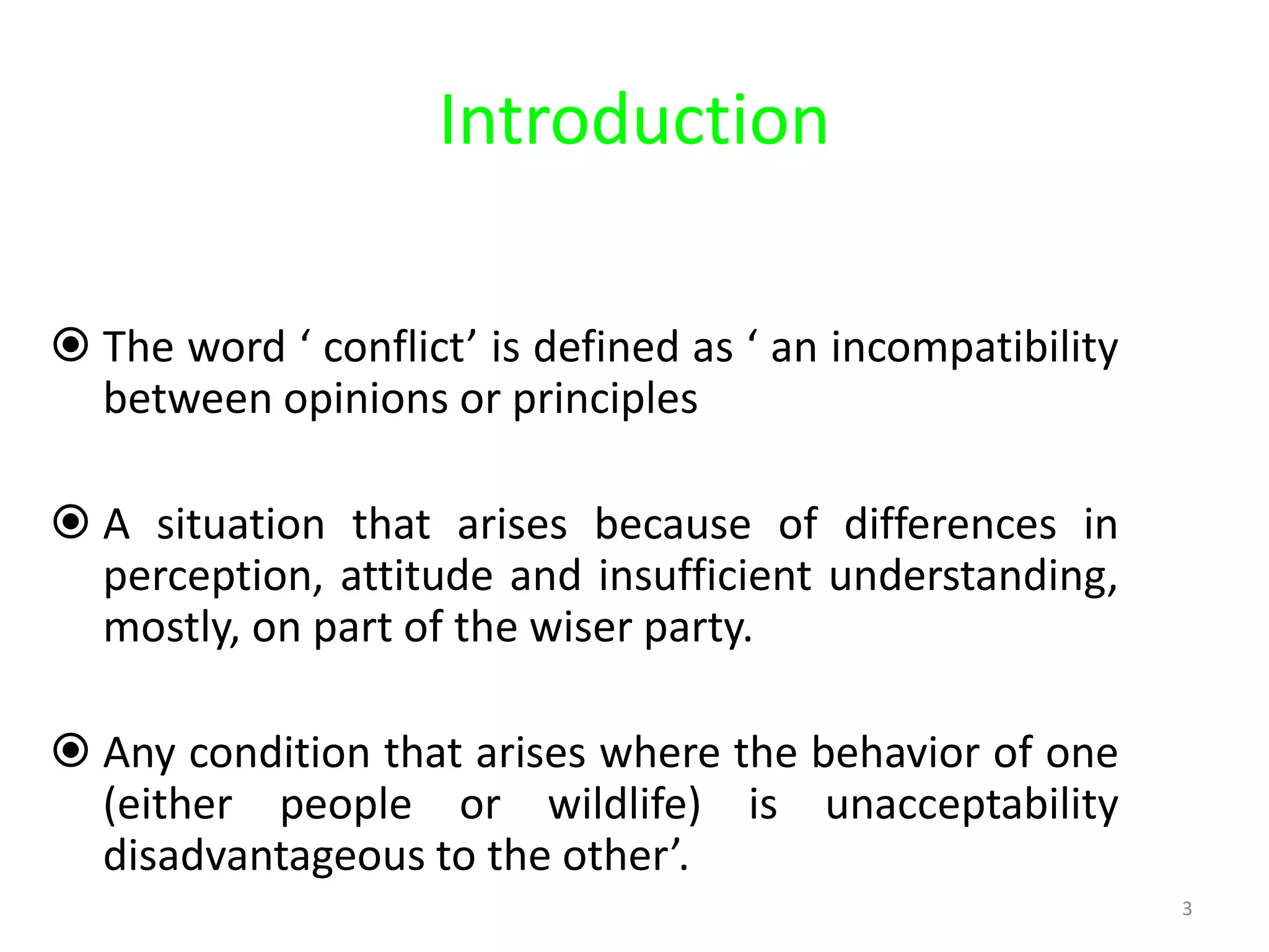 Human wildlife conflict | PPTX