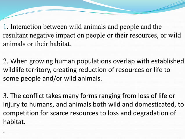 Human wildlife conflict | PPTX