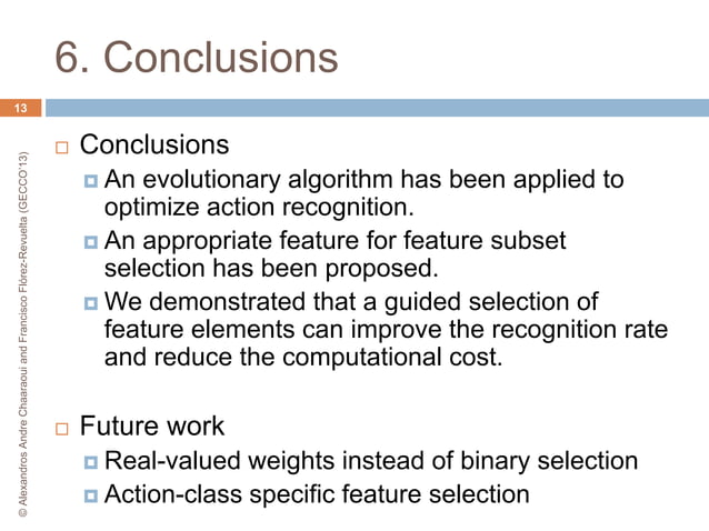 Human Action Recognition Optimization Based On Evolutionary Feature