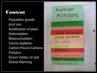 Human activities and impact on environment | PPT