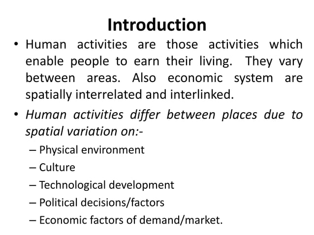 Human Activities and Settlement.pptx