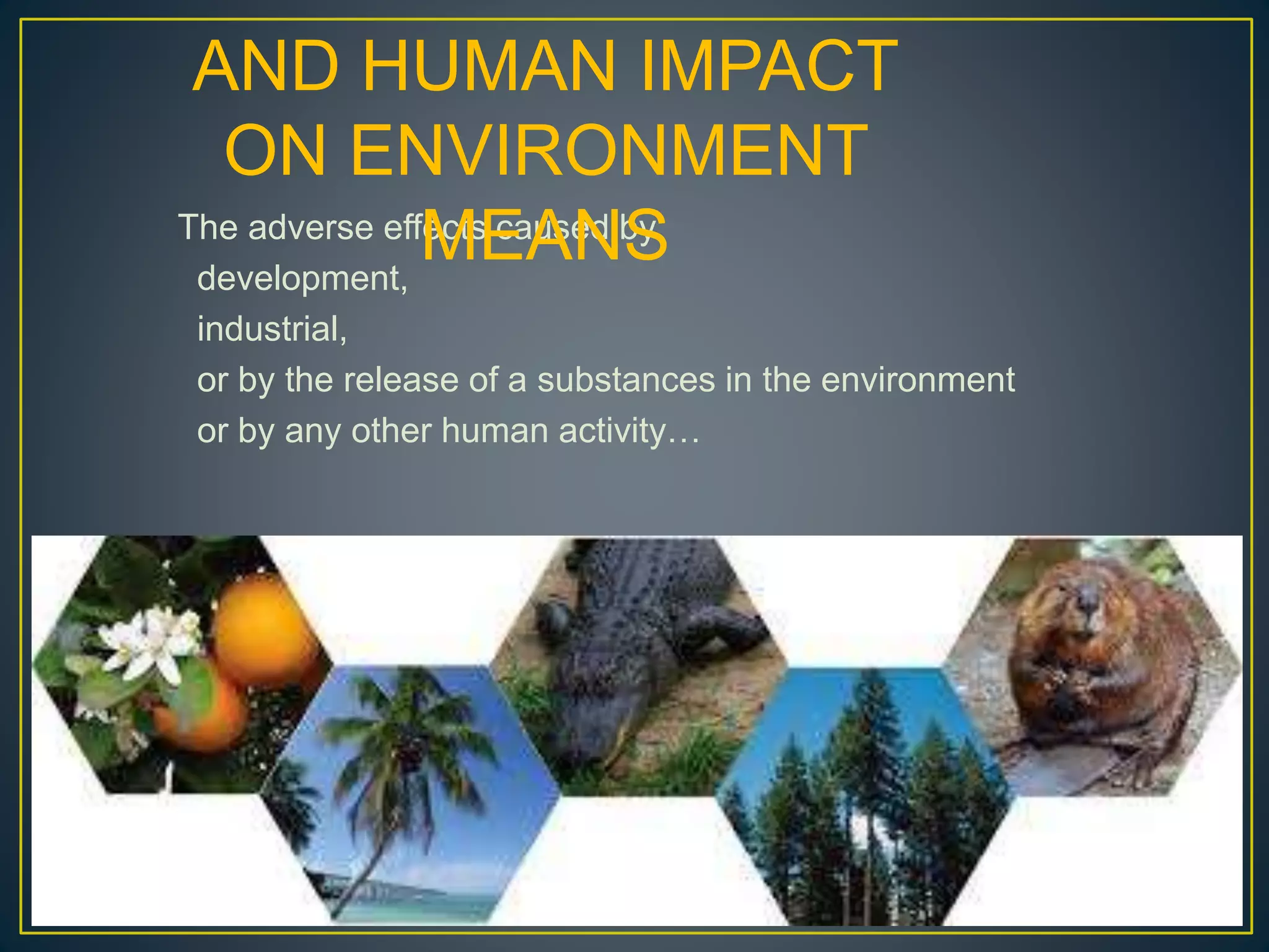 Human activities that affect natural ecosystems | PPTX