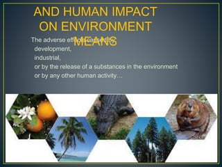 Human activities that affect natural ecosystems | PPTX