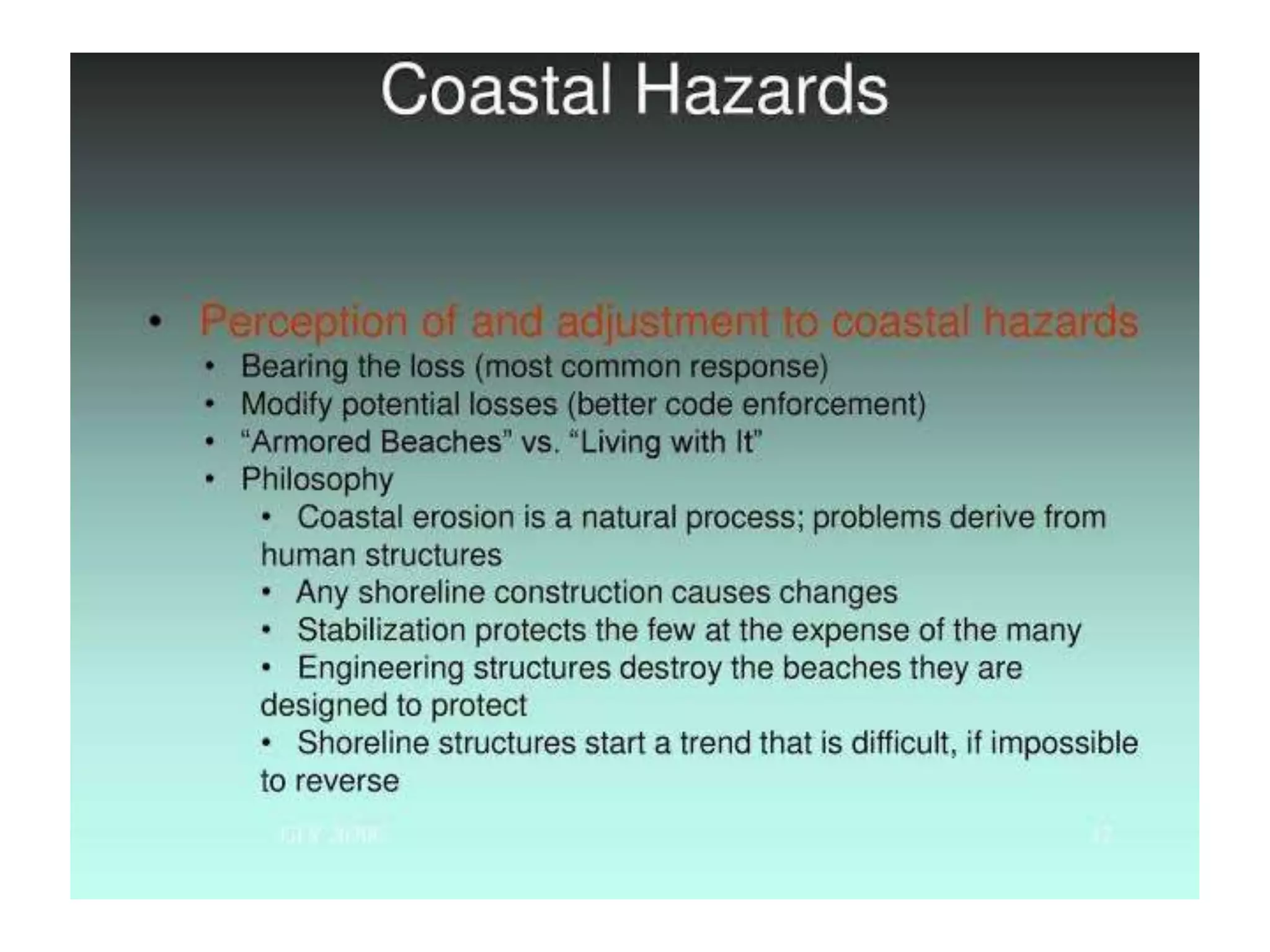 HUMAN ACTIVITY AND COASTAL EROSION – PRECEPTION of adjustment to ...