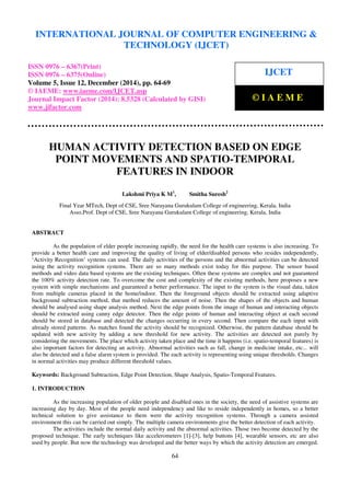 Human activity detection based on edge point movements and spatio ...