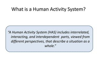 Developing a Human Activity System (HAS) Map | PDF
