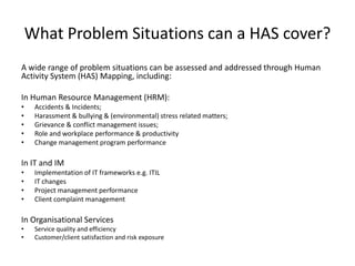 Developing a Human Activity System (HAS) Map | PDF