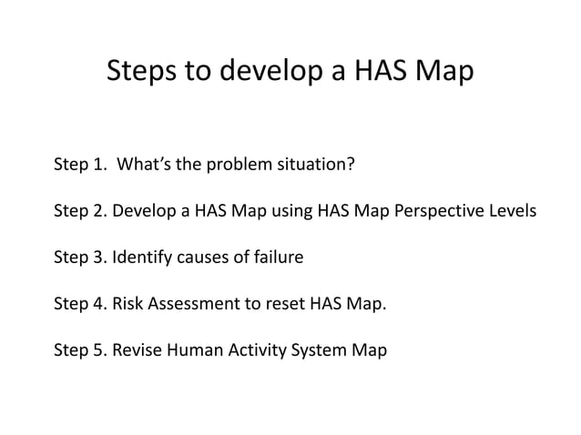 Developing a Human Activity System (HAS) Map | PPT