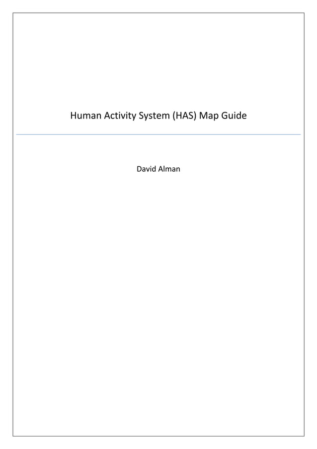 Guide to Human Activity System (HAS) Mapping | PDF | Geography | Science