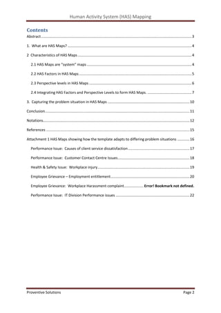 Human Activity System (HAS) Mapping | PDF