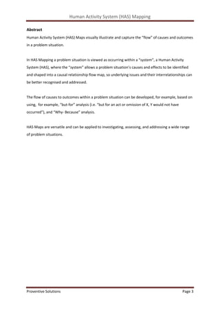 Human Activity System (HAS) Mapping | PDF