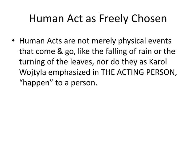 Human acts | PPTX