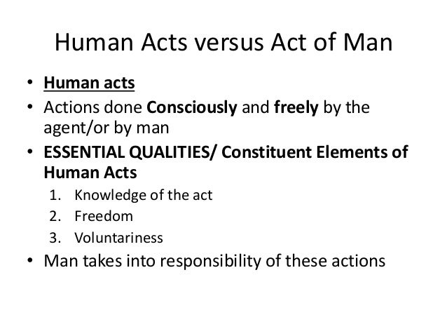 Human acts