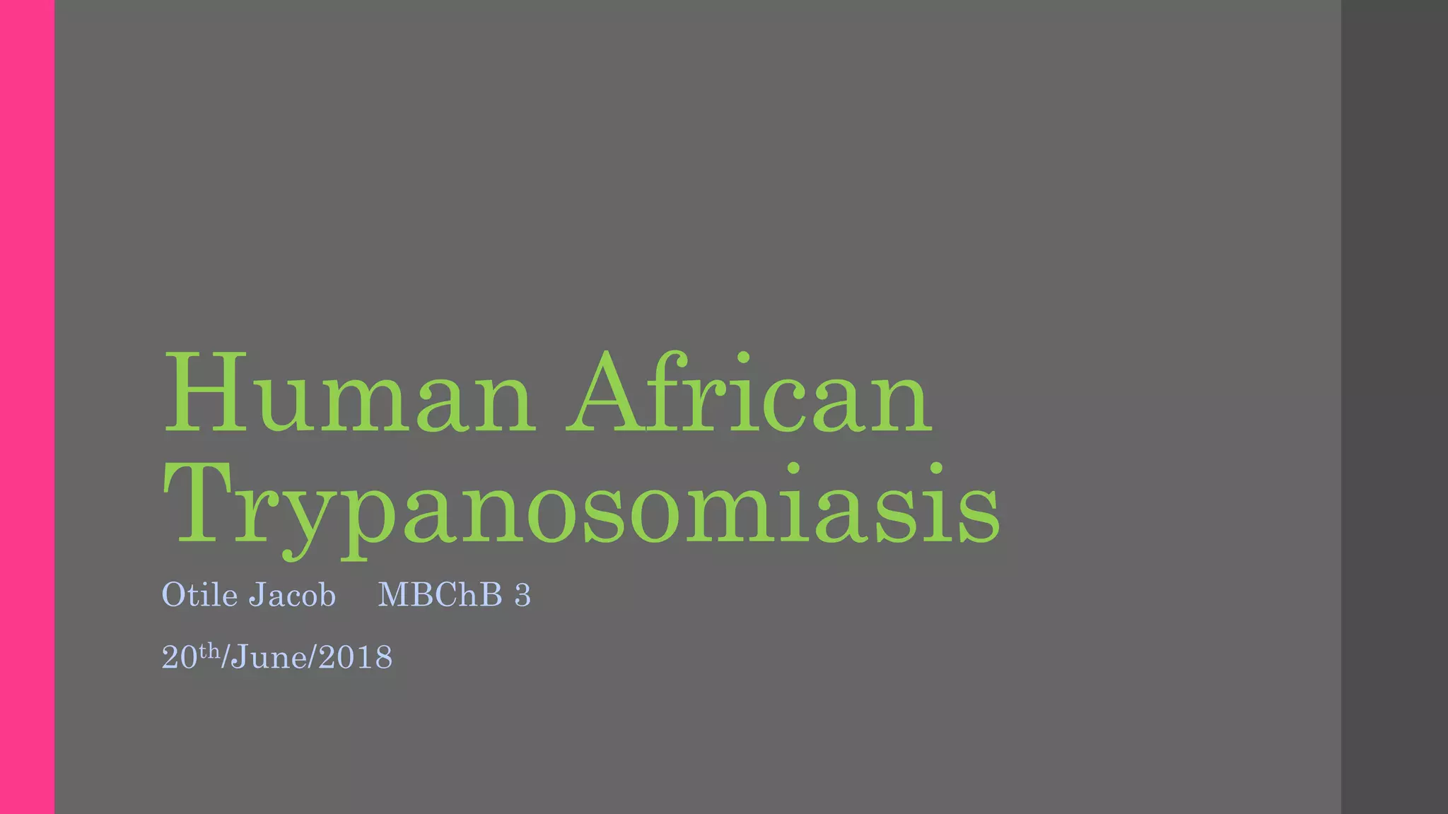 Human african trypanosomiasis | PDF