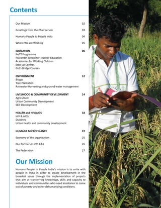 Humana People to People India Annual Report 2013-2014 | PDF