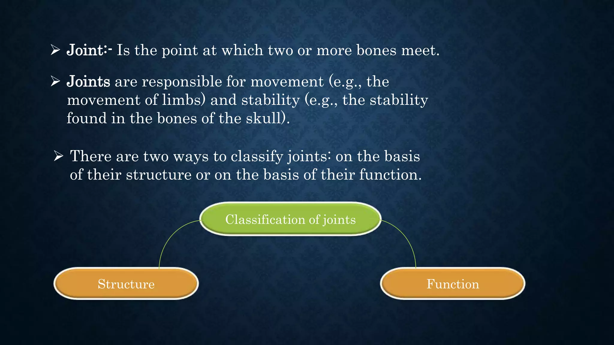 Human anatomy (Classification Of Joints) | PPTX